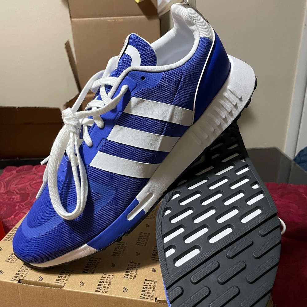 Adidas Multix Mens Blue White Casual Trainers Size 12… - Gem